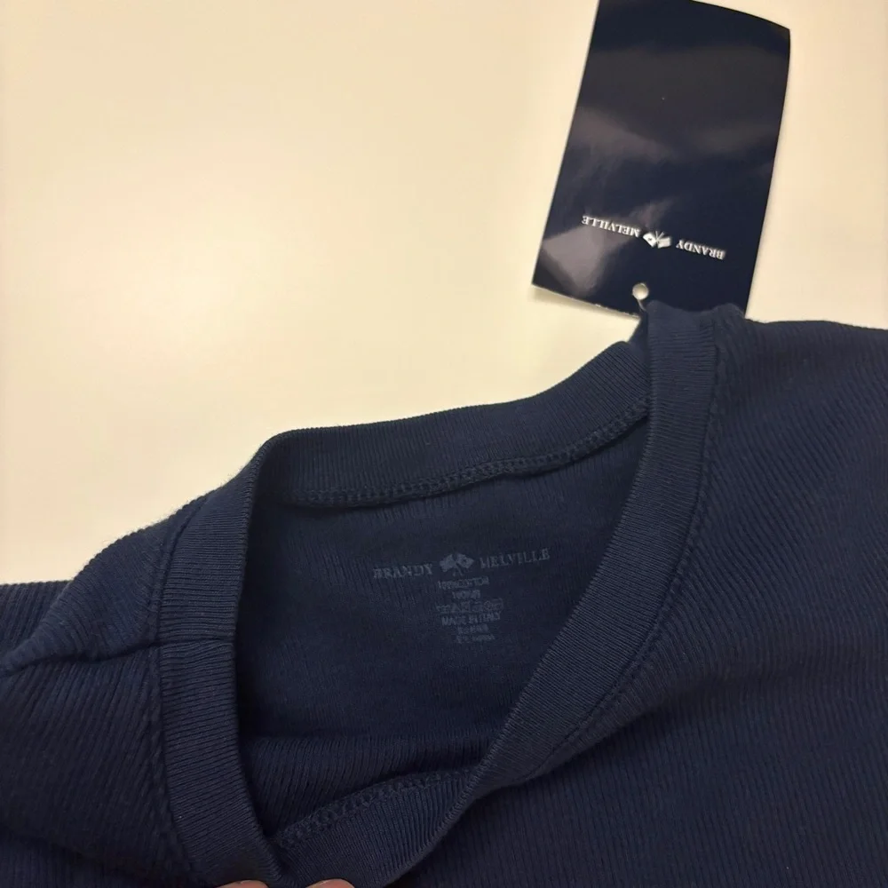 Brandy Melville | Tops | Brandy Melville Navy Tshirt | Poshmark